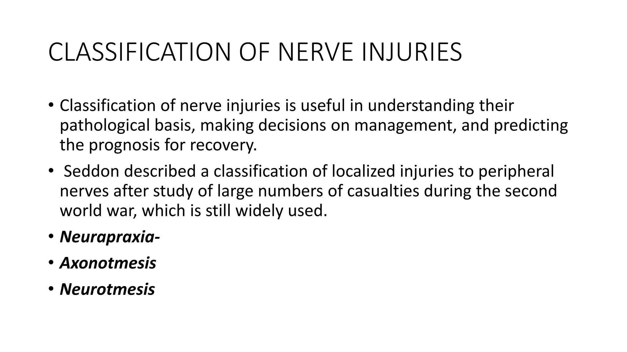 Peripheral nerve injuries-ASSESSMENT AND TENDON TRANSFERS IN RADIAL ...
