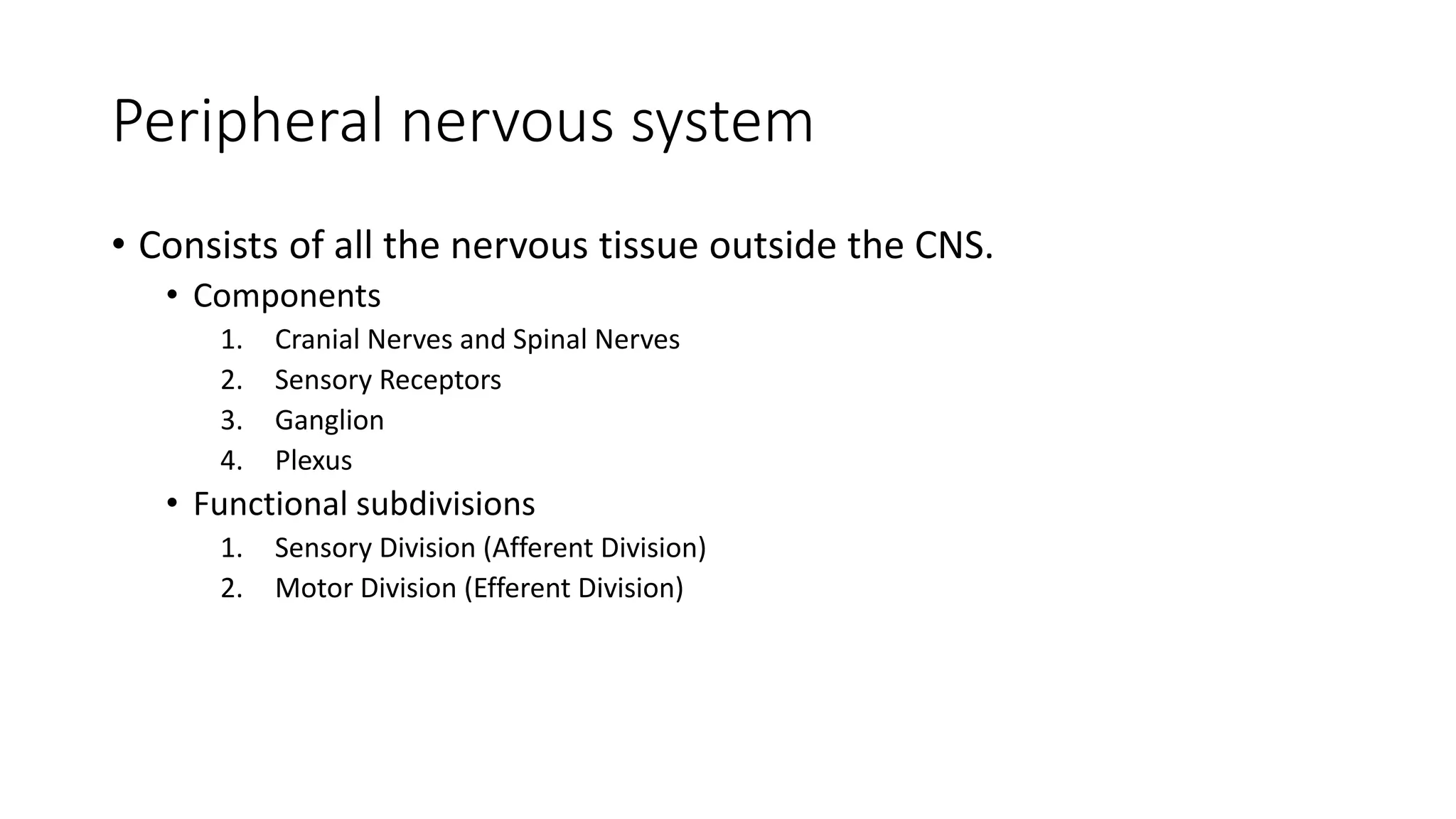 Peripheral Nervous System | PPTX