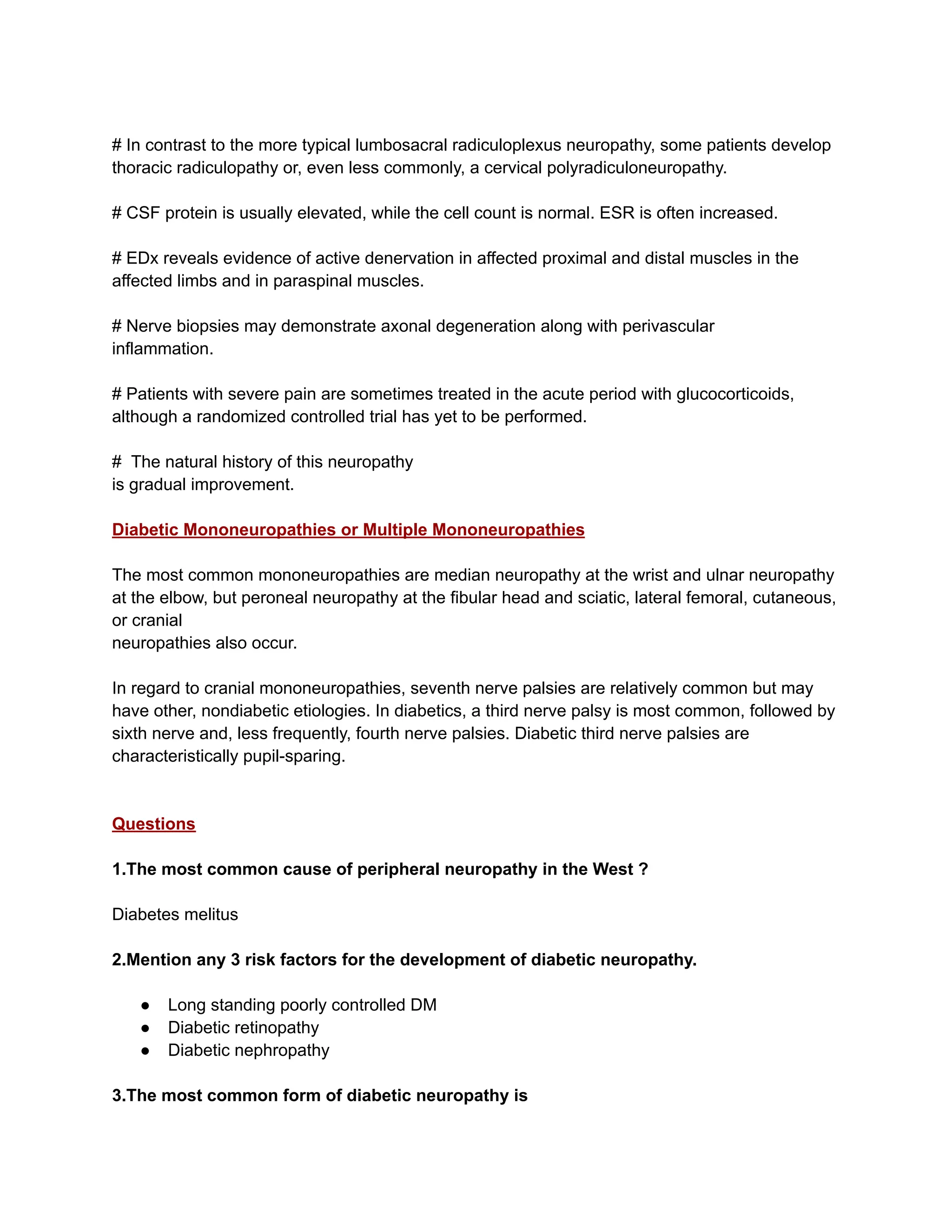 PERIPHERAL NEUROPATHY IN DM (Important Points).pdf