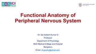 Peripheral NS including Autonomic Nervous system | PPTX