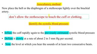 Peripheral pulsations and blood pressure measurement | PPTX