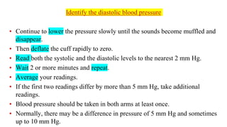 Peripheral pulsations and blood pressure measurement | PPTX