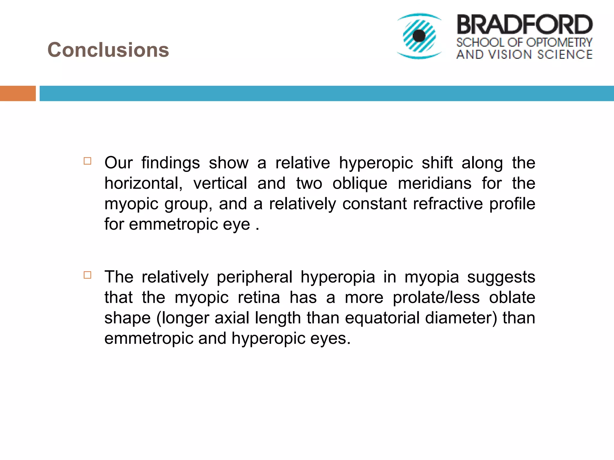 Peripheral refraction in myopia | PPT