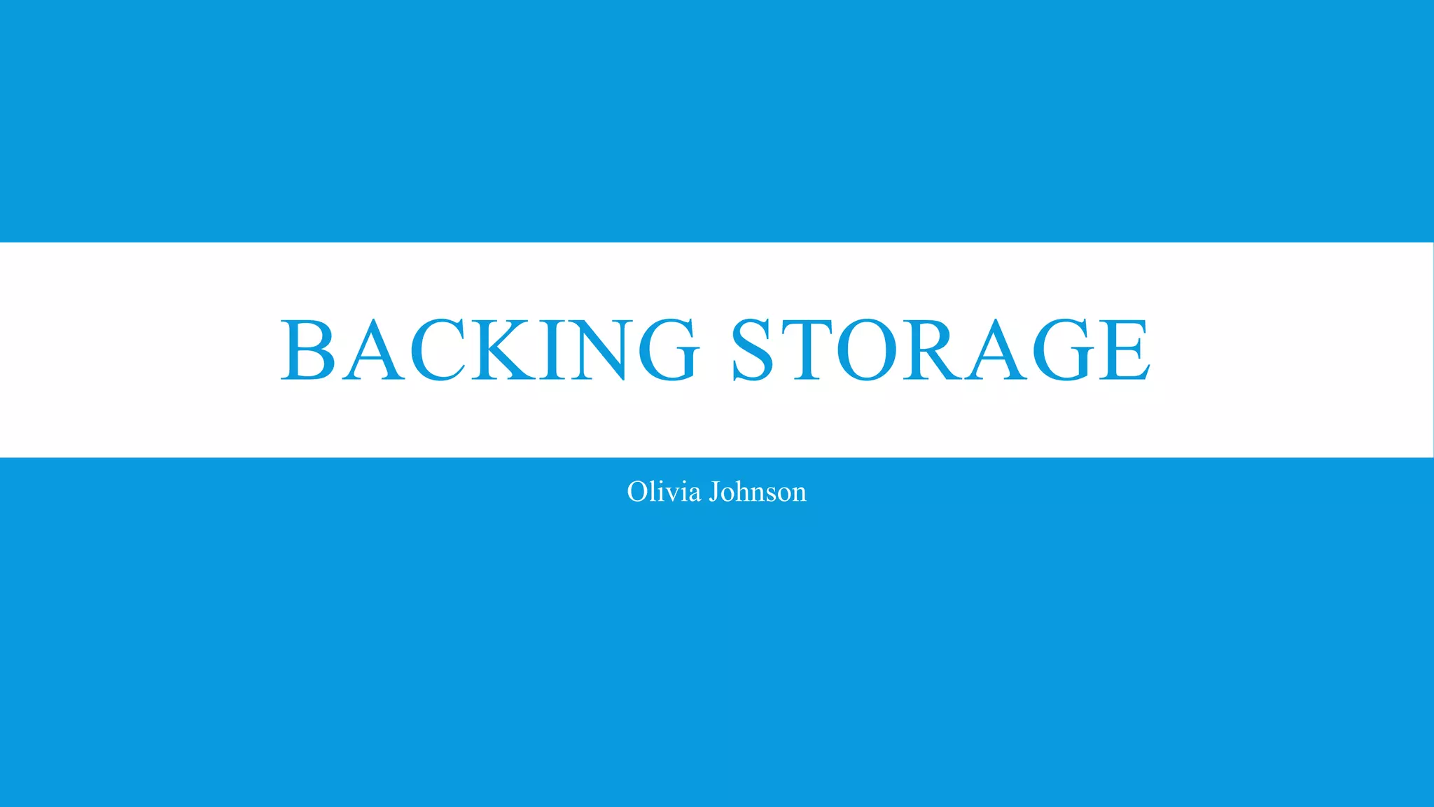 Peripherals and Backing Storage | PPT