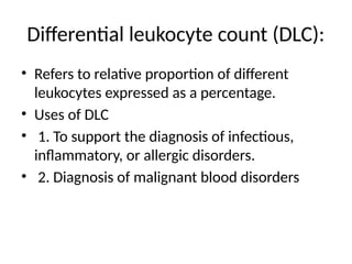 Peripheral smear including staining and DLC | PPTX