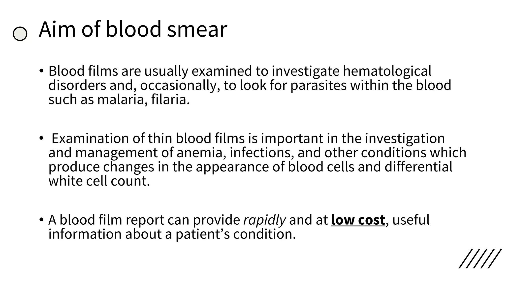 Peripheral smear staining and morphology | PDF | Blood Disorders ...