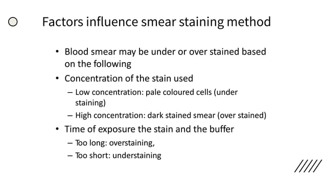 Peripheral smear staining and morphology | PDF | Blood Disorders ...