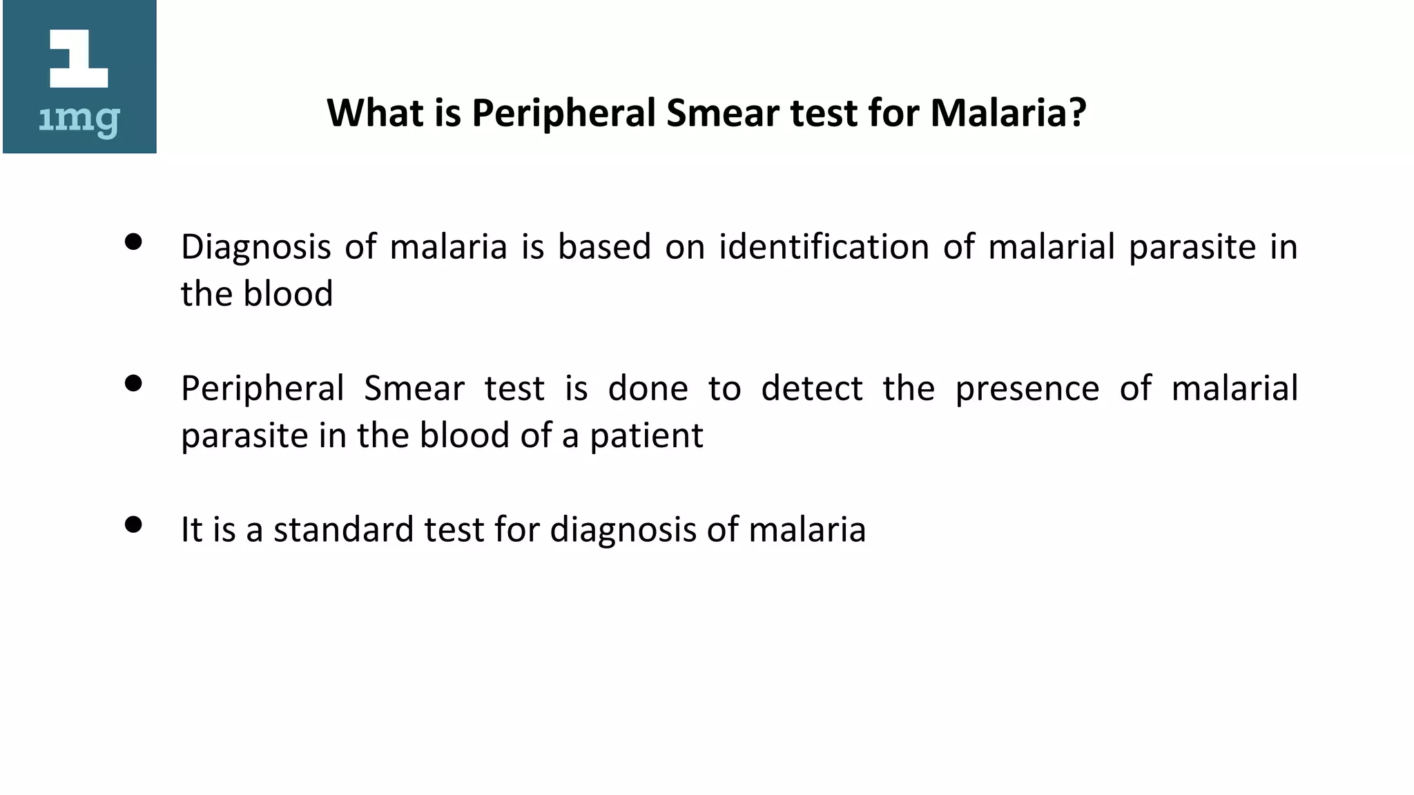 Peripheral smear for malaria | ODP