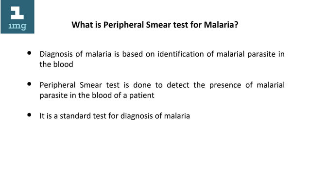 Peripheral smear for malaria | ODP