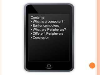 Peripherals of computers | PPTX | Computer Peripherals | Computing