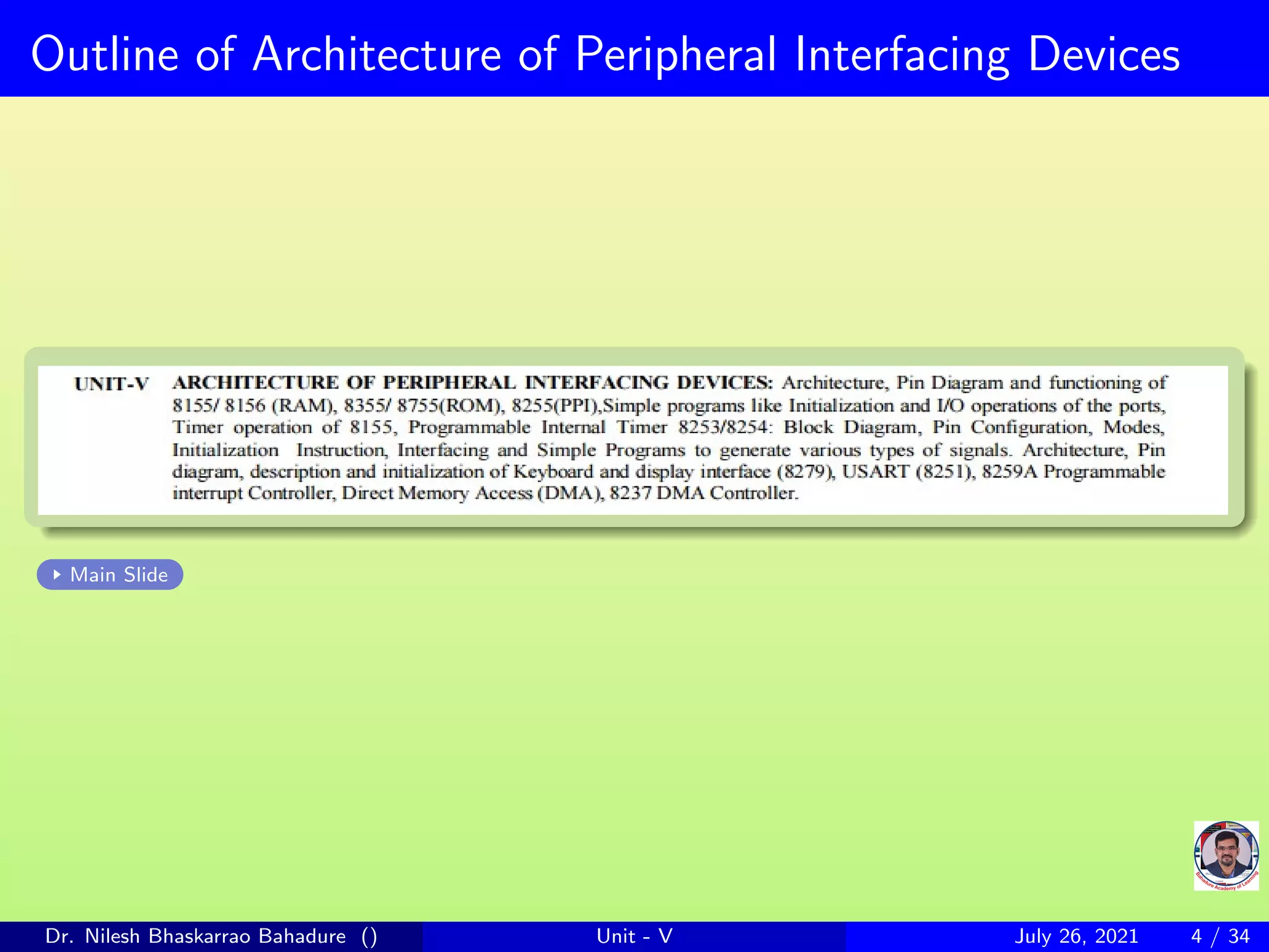 Peripherals of Microprocessor 8085 | PDF