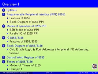 Peripherals of Microprocessor 8085 | PDF