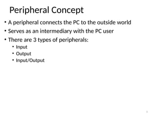 Computer Peripherals Sumary for Computers Vocational trainning | PPT