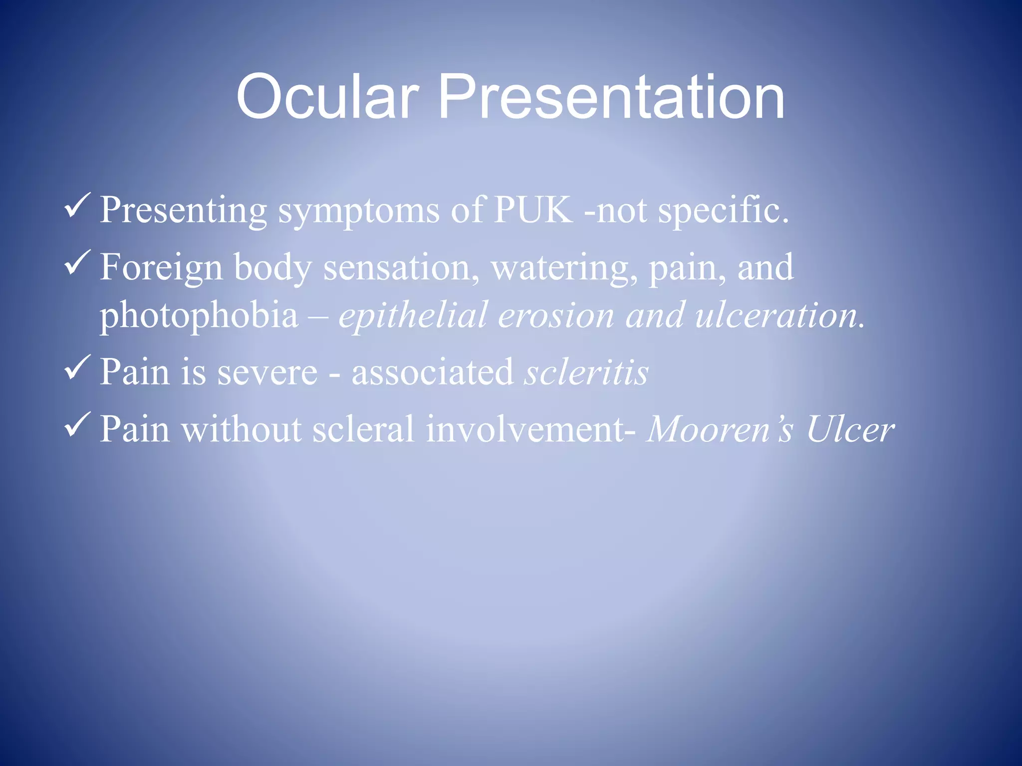 Peripheral ulcerative keratitis (puk) | PPTX