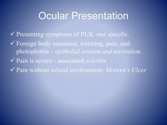 Peripheral ulcerative keratitis (puk) | PPTX