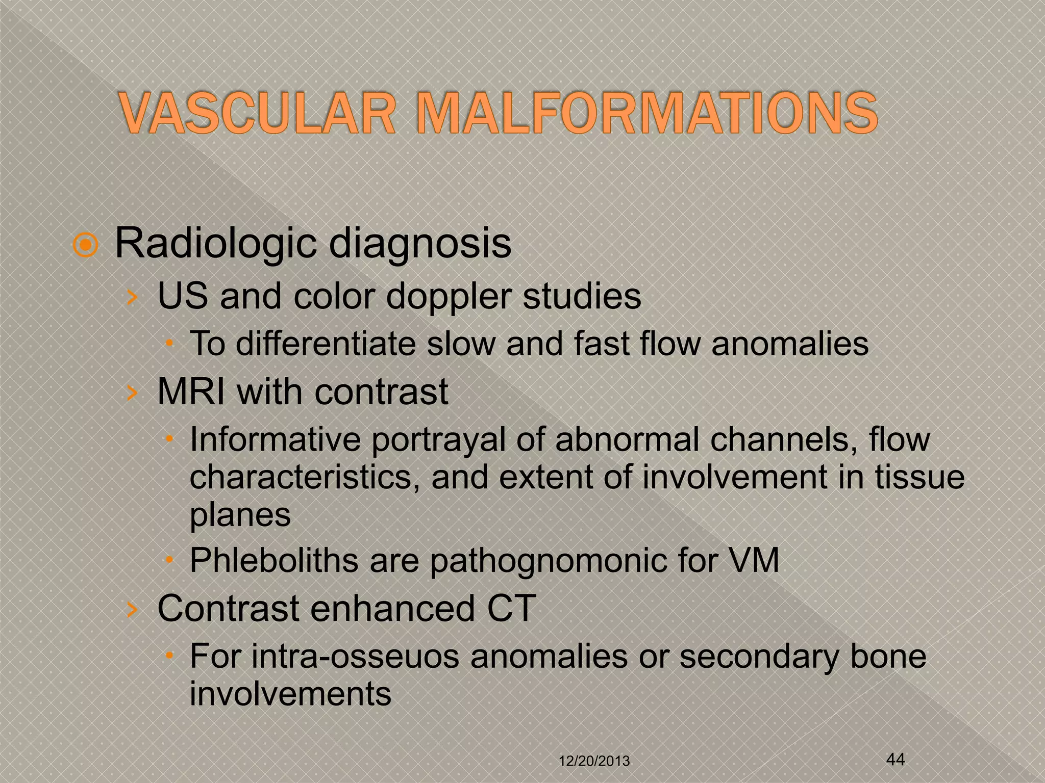 Peripheral vascular anomalies | PPT