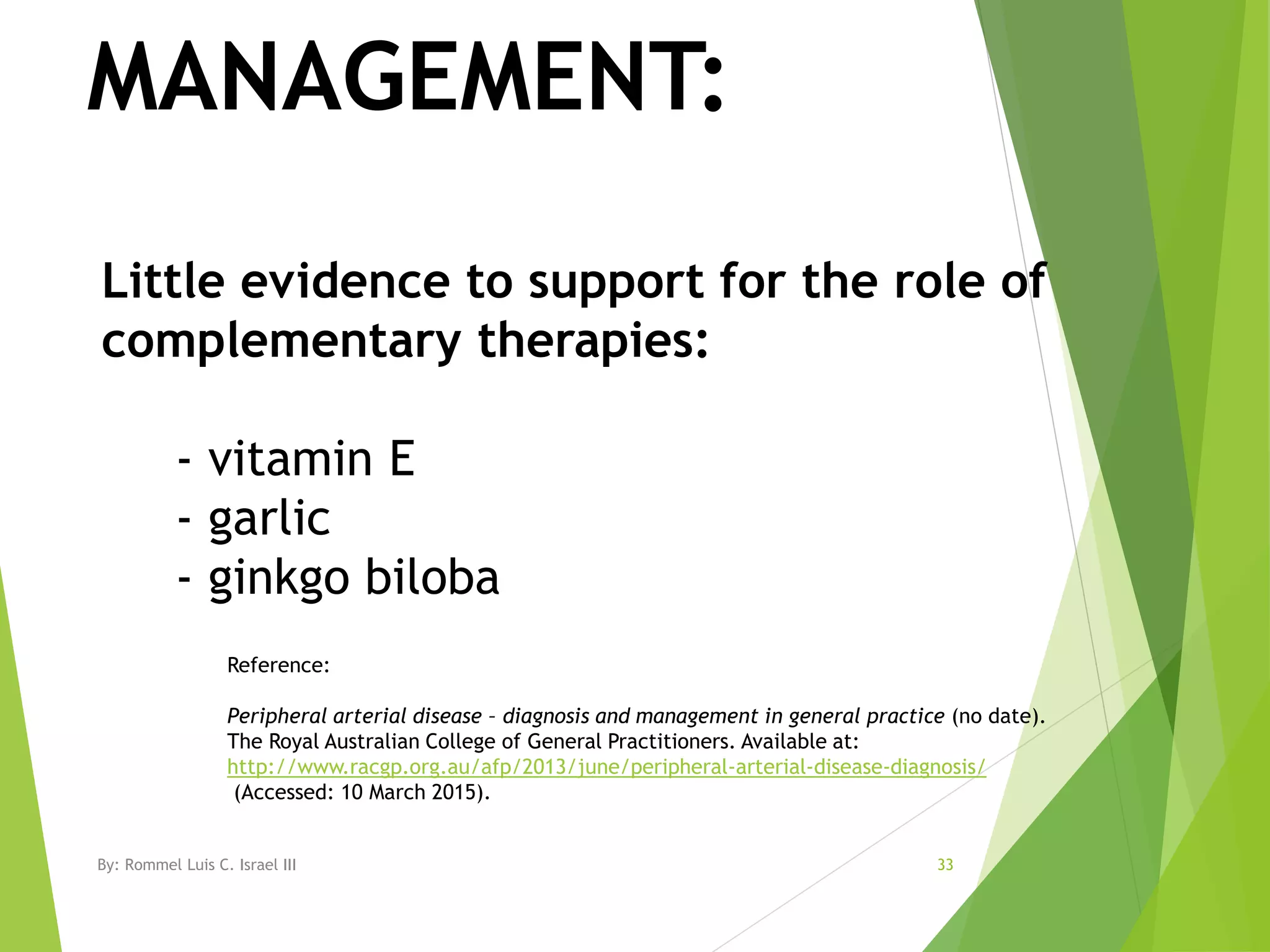 Peripheral Vascular Disease | PPTX