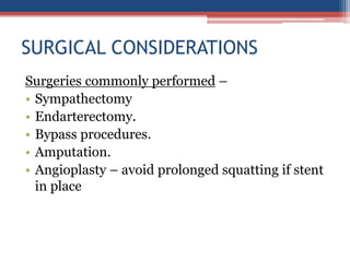 Physiotherapy Management in Peripheral arterial disease | PPTX