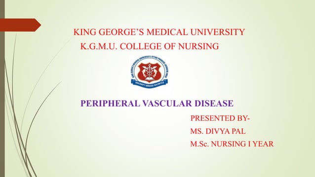 peripheral vascular disease.pptx peripheral vascular disease.pptx