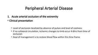 PERIPHERAL VASCULAR DISEASE.pptx peripeh | PPTX