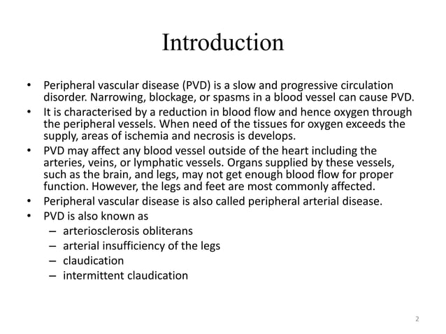 Peripheral vascular disease, | PPTX