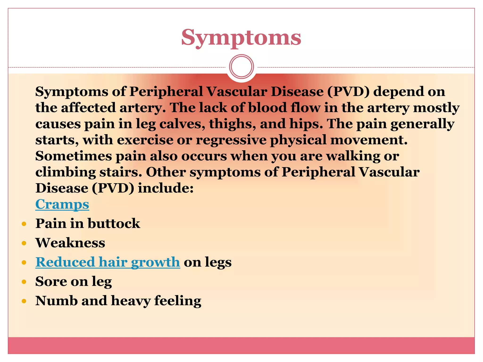 Peripheral vascular disease (pvd) | PPTX