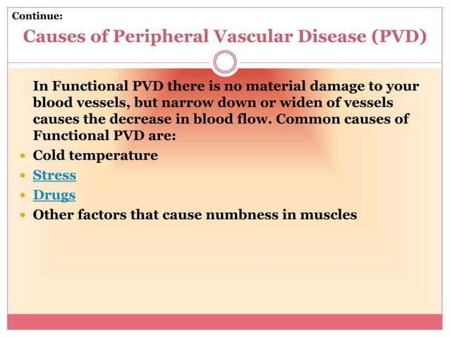 Peripheral vascular disease (pvd) | PPTX | Heart and Cardiovascular ...