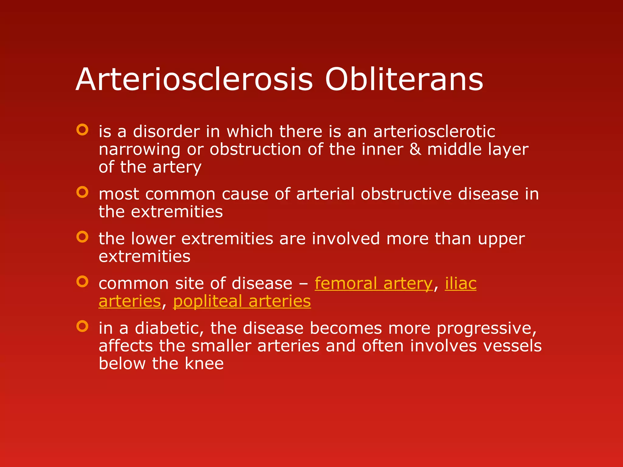 Peripheral vascular diseases | PPT