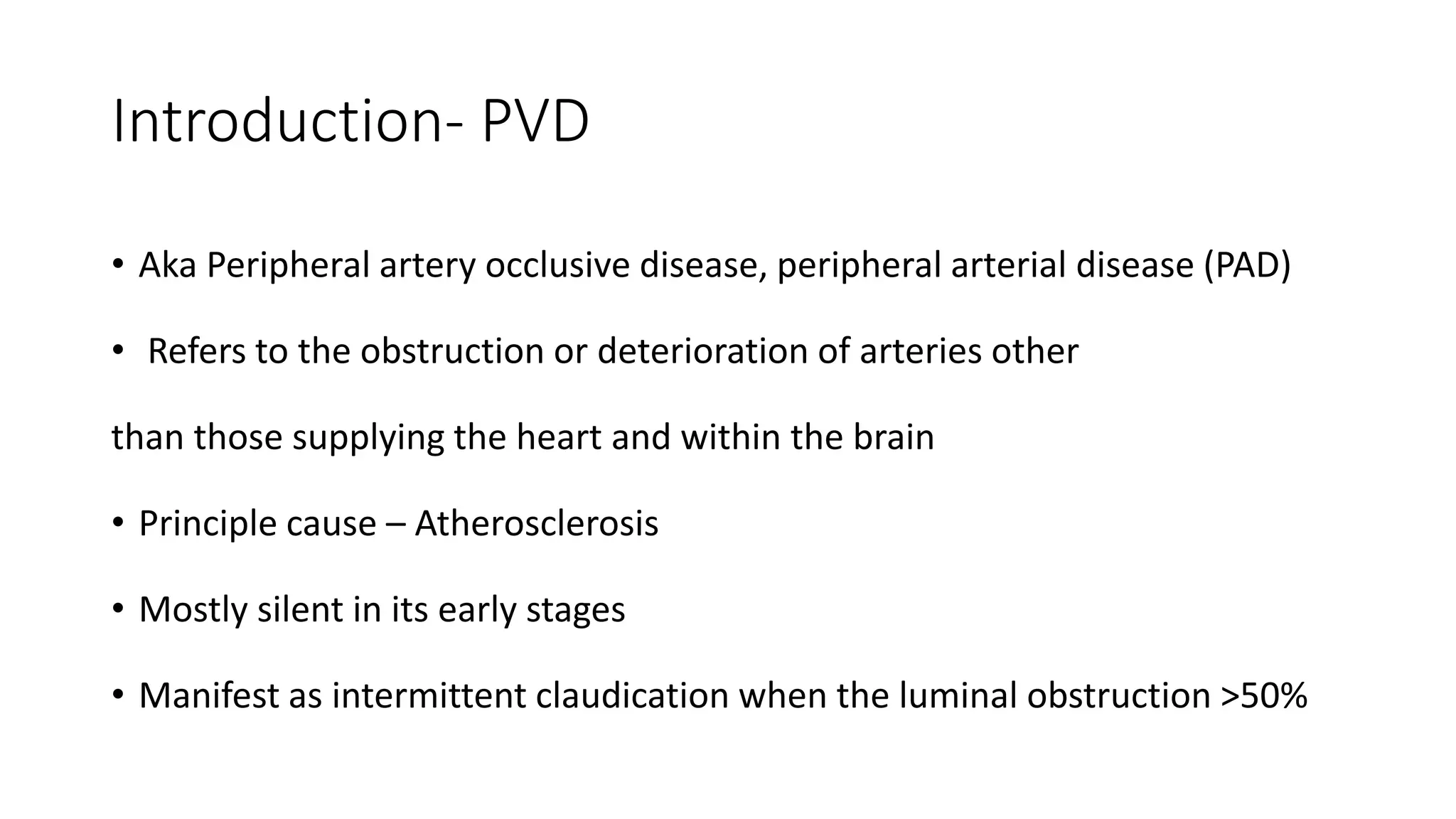 Peripheral vascular diseases | PPTX