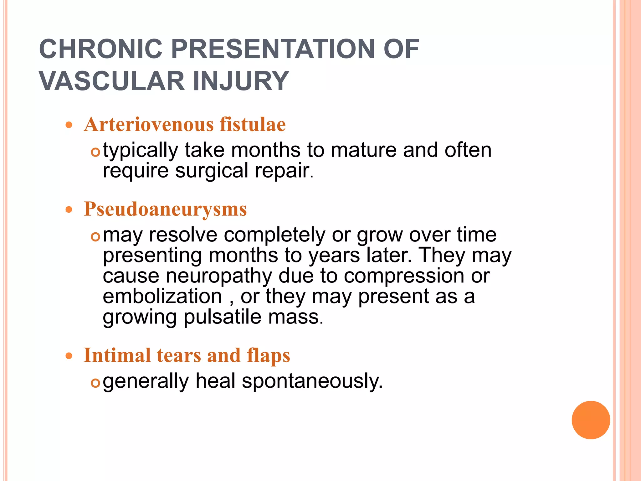 Peripheral Vascular Injuries | PPTX