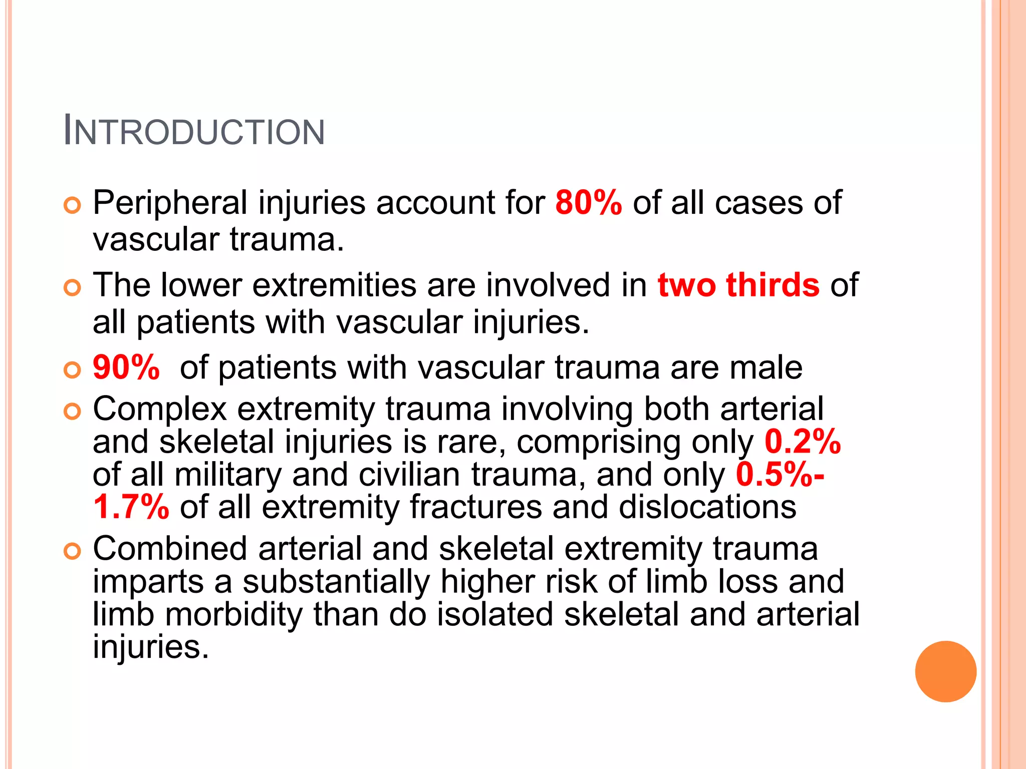 Peripheral Vascular Injuries | PPTX