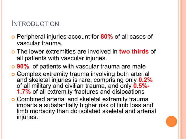 Peripheral Vascular Injuries | PPTX