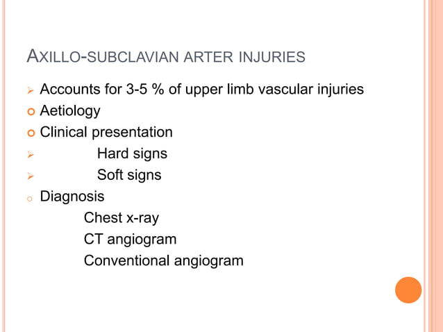 Peripheral Vascular Injuries | PPTX