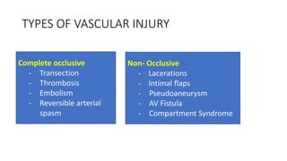 Peripheral vascular injury | PPTX