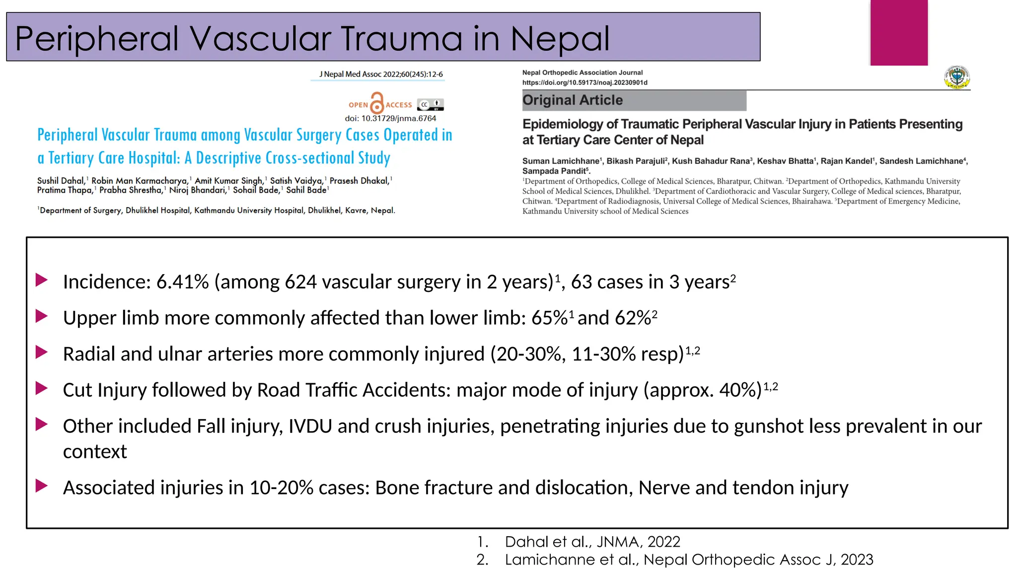 Vascular Trauma Peripheral And It S Management Pptx