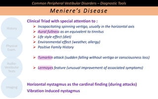 Peripheral vestibular disorders - Diagnostic tools | PDF