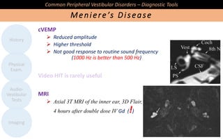 Peripheral vestibular disorders - Diagnostic tools | PDF