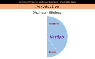 Peripheral vestibular disorders - Diagnostic tools | PDF