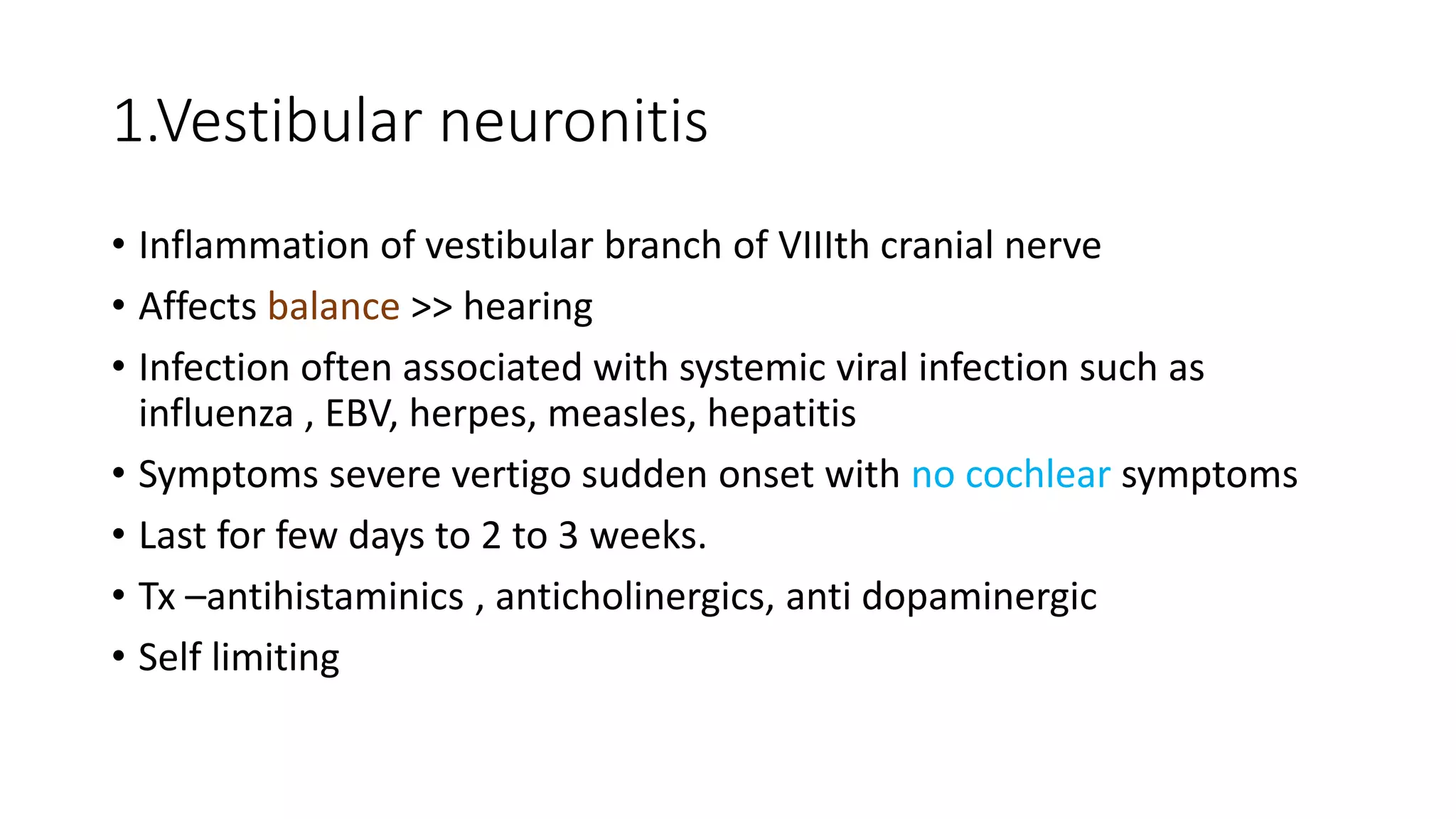 Peripheral vestibular disorders | PPTX
