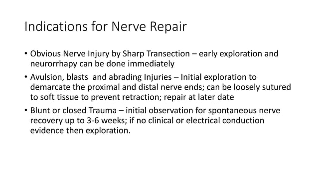 Peripherial nerve repair | PPTX