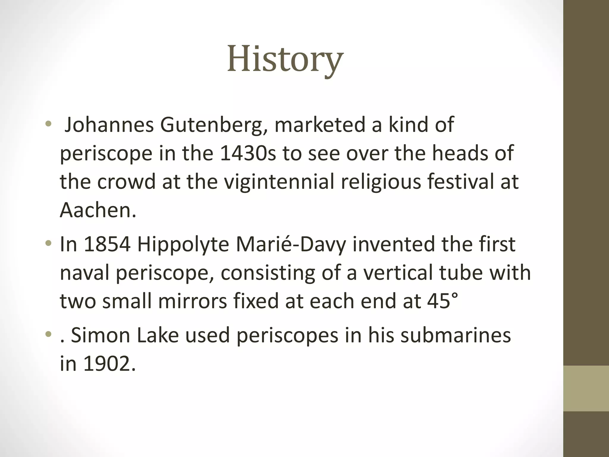 Periscope ,its types & uses. | PPTX