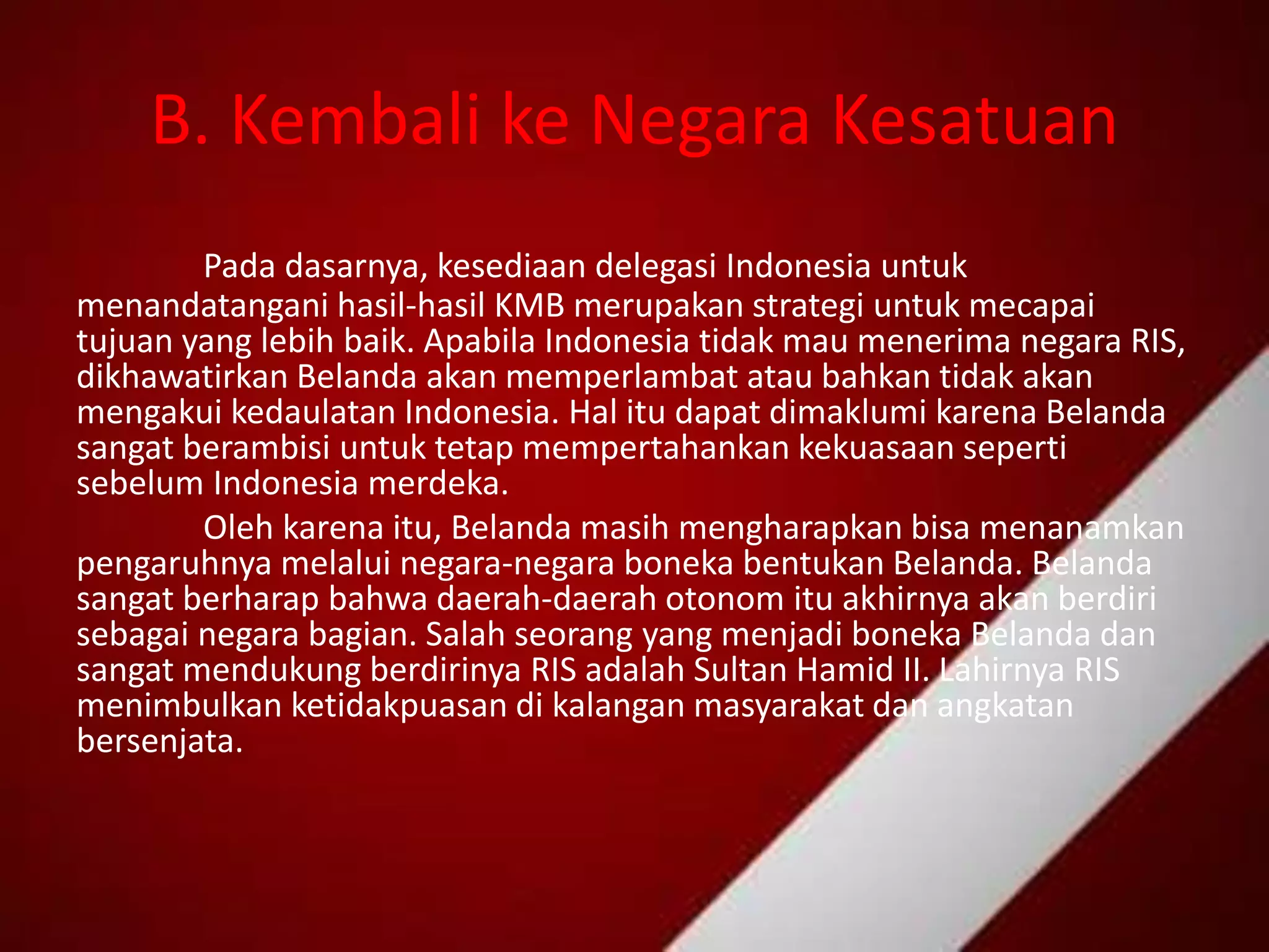 Indonesia Pasca Kedaulatan | PPTX