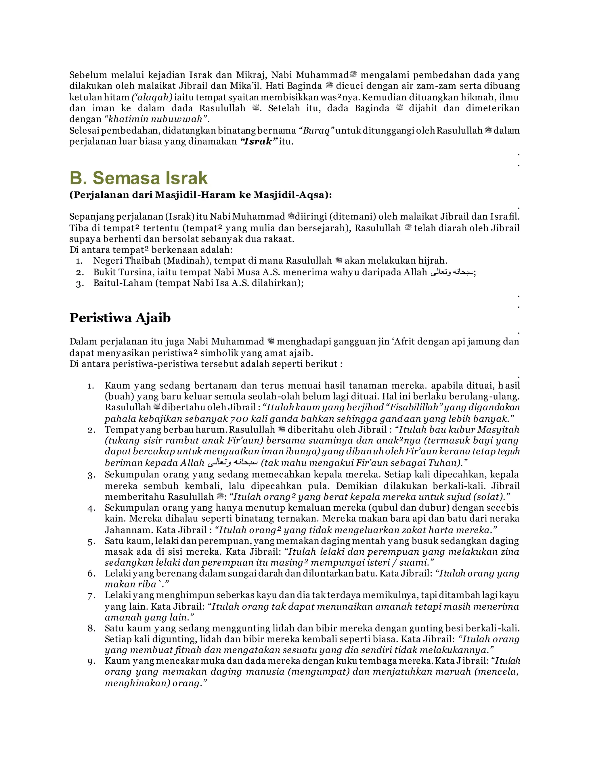 Peristiwa israk mikraj | DOCX