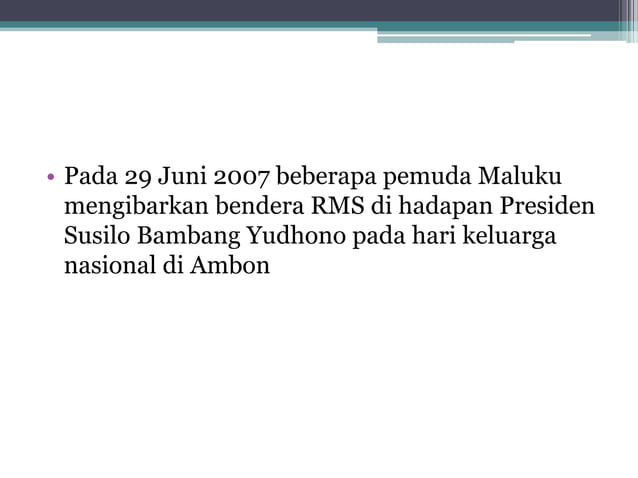 PRESENTASI Peristiwa pemberontakan republik maluku selatan (rms) | PPTX
