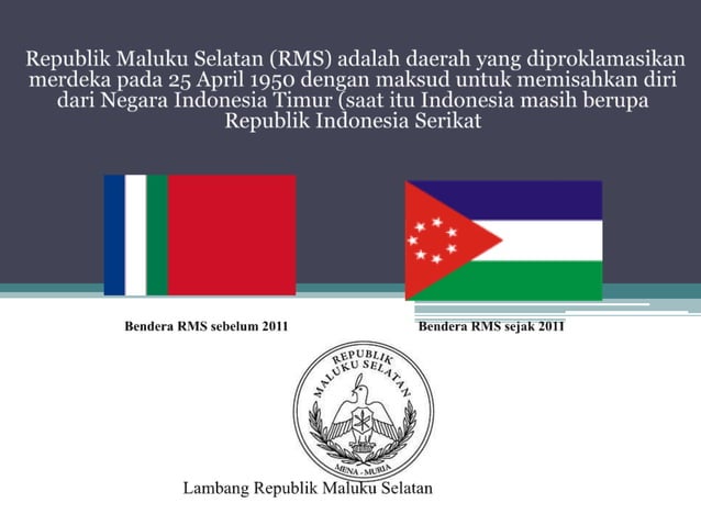 PRESENTASI Peristiwa pemberontakan republik maluku selatan (rms) | PPTX
