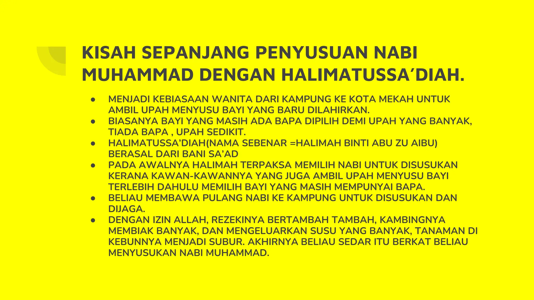 PERISTIWA SELEPAS KELAHIRAN NABI MUHAMMAD SAW | PPTX