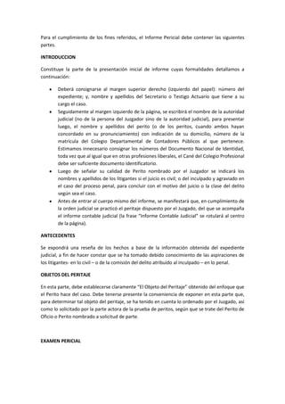 Peritaje contable | DOCX