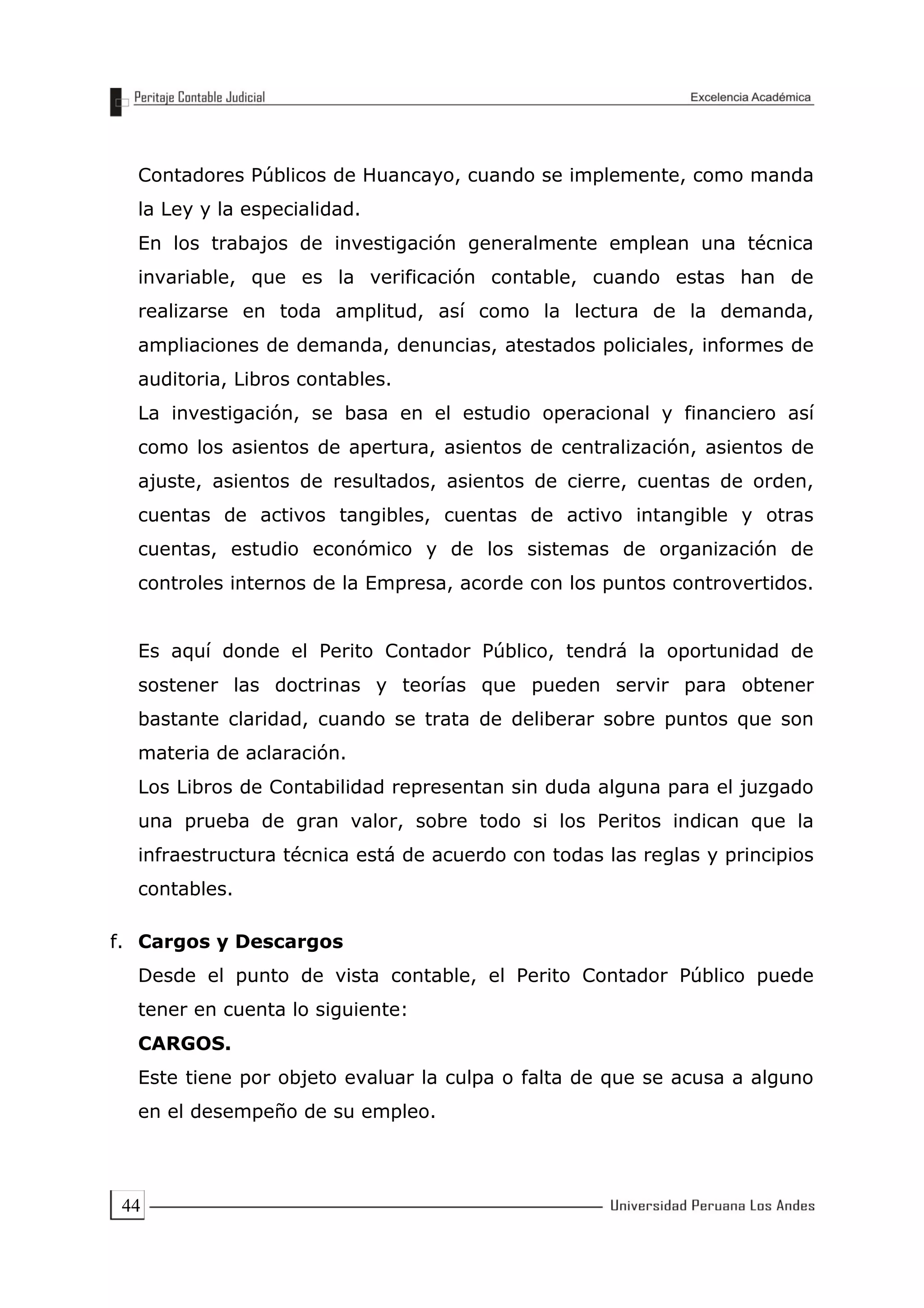 EJEMPLO DE Peritaje contable judicial | PDF