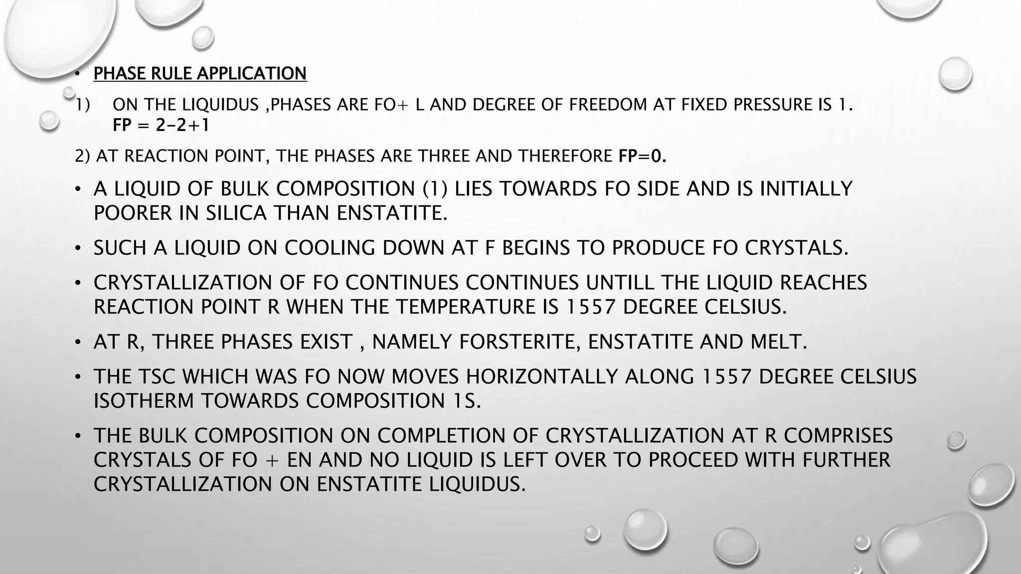 Peritectic System/Forsterite Silica system/Igneous Petrology.pptx