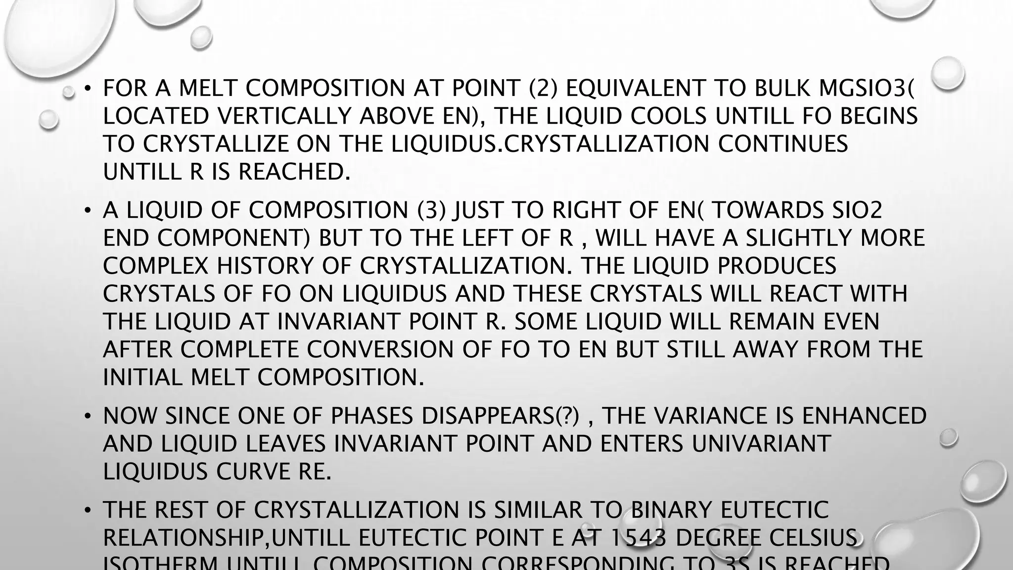 Peritectic System/Forsterite Silica system/Igneous Petrology.pptx